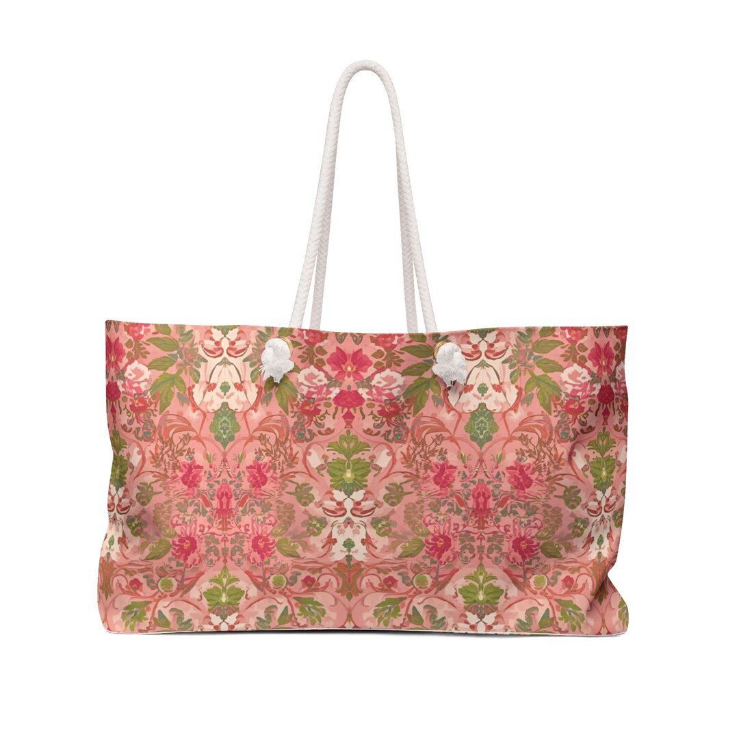 Chic Floral Weekender Bag: USA Made Travel Tote, Gym Bag - Etsy