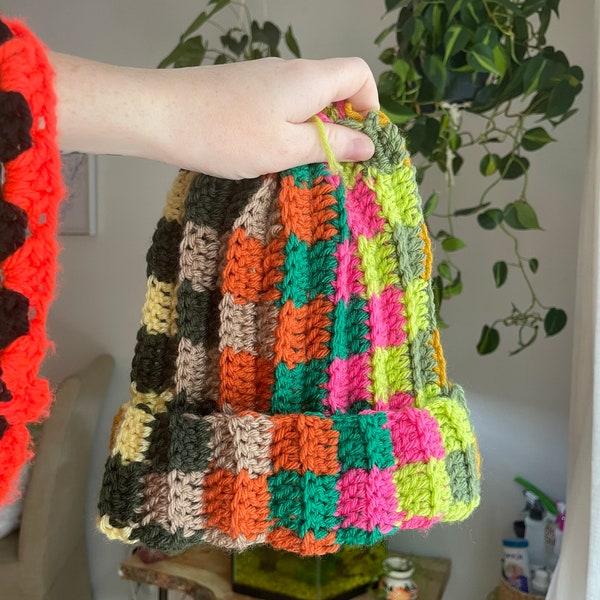 Checkered Hat - Etsy