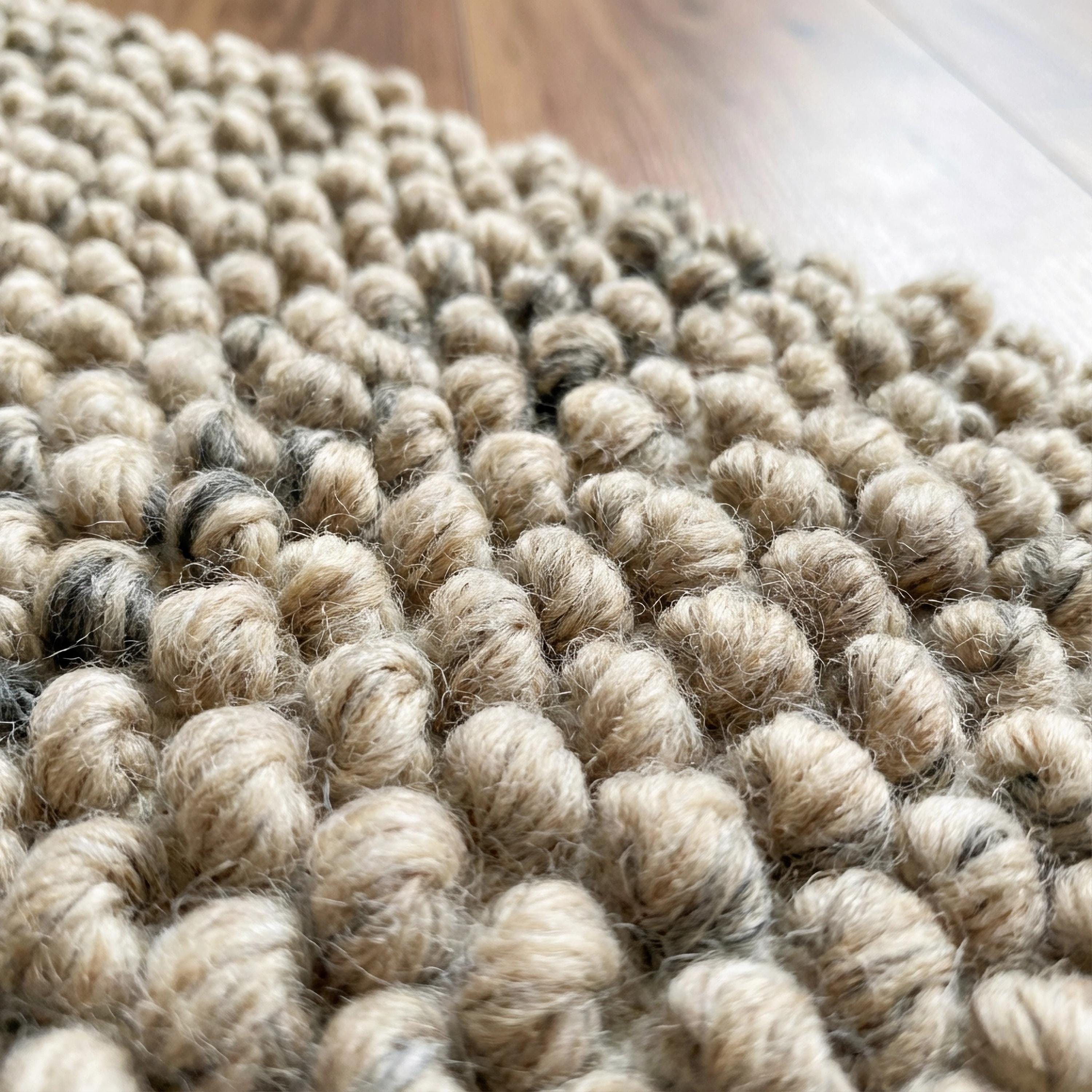 Chunky Wool Rug | Handwoven Thick Loop Texture | Cozy Neutral Decor - Etsy