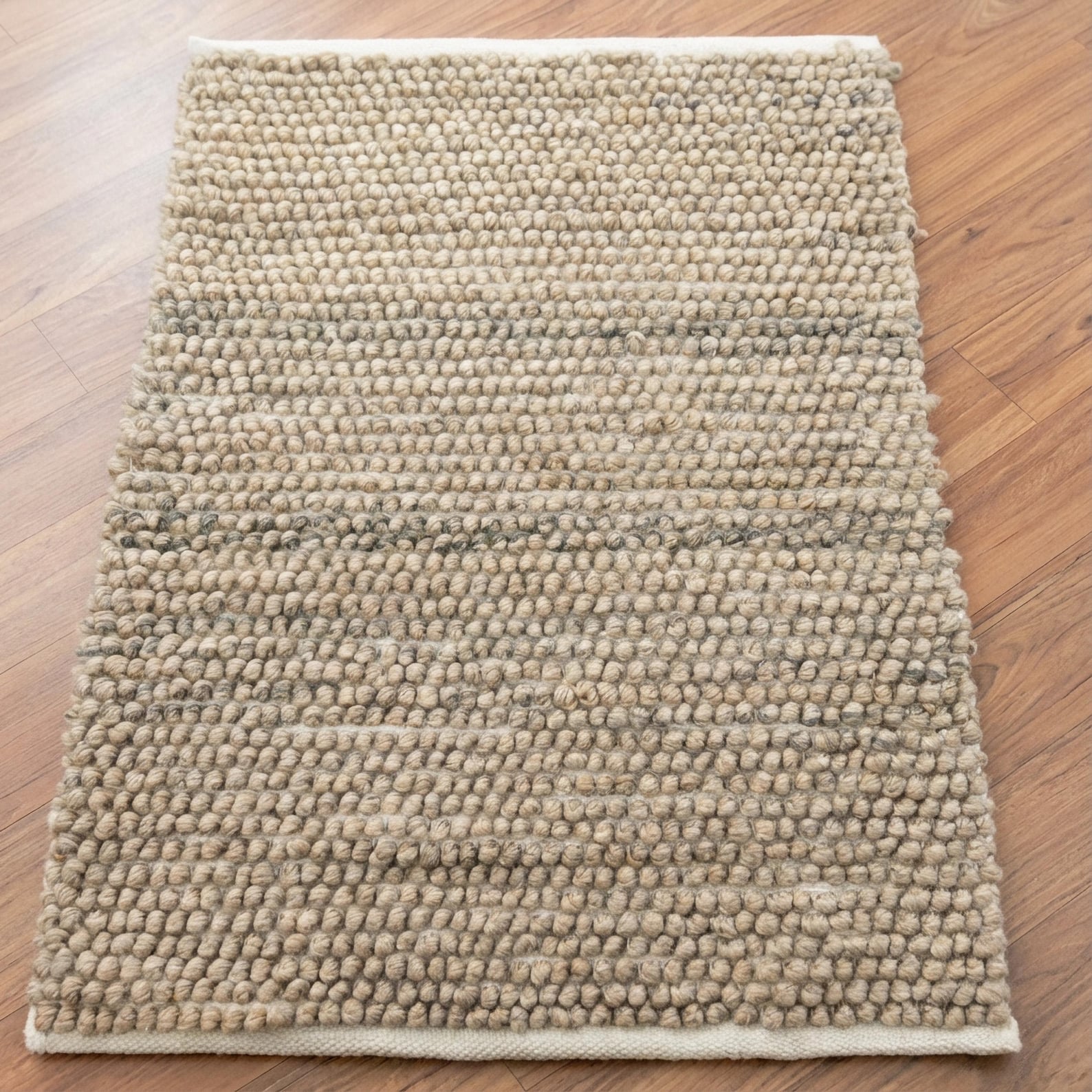Chunky Wool Rug | Handwoven Thick Loop Texture | Cozy Neutral Decor - Etsy