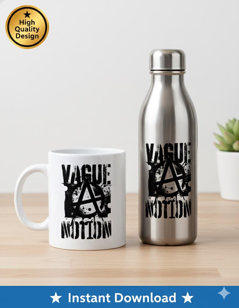Vague Natue Anarchy Symbol PNG SVG, Grunge Punk Aesthetic T-shirt ...