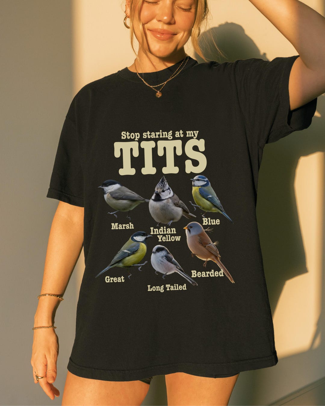 Stop Staring at My Tits Shirt, Meme Bird Shirt, Vintage Style Unisex T ...