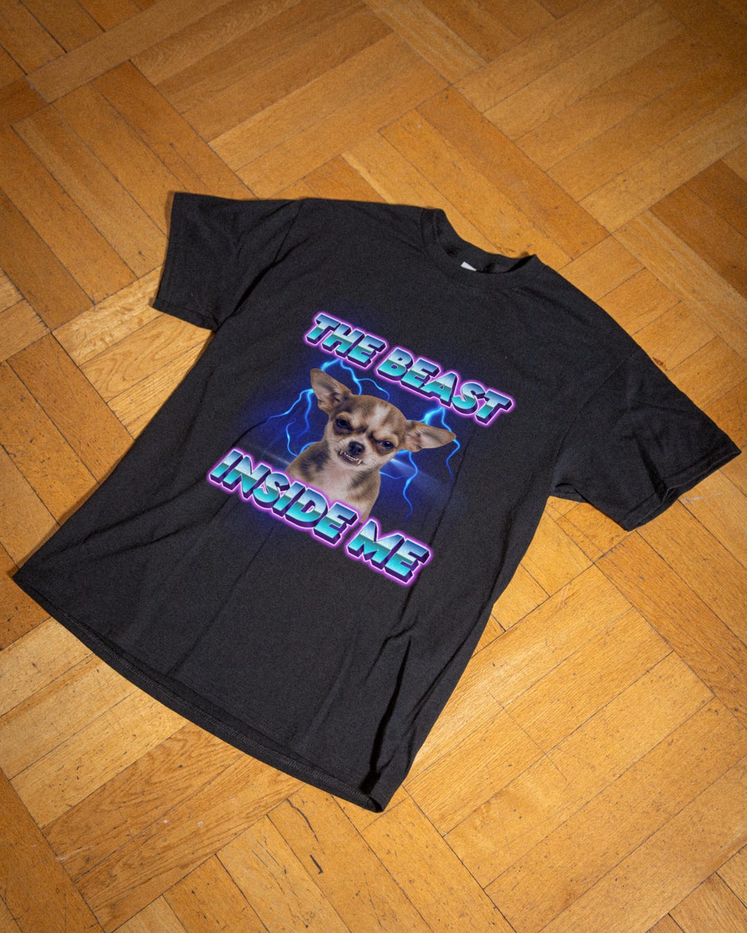 The Beast Inside Me T-shirt, Ironic Meme Shirt, Gen Z Humor, Funny Dog ...