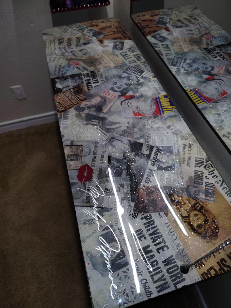Marilyn Monroe Tabletop/iconic/ Vintage Marilyn Monroe Decoupage ...