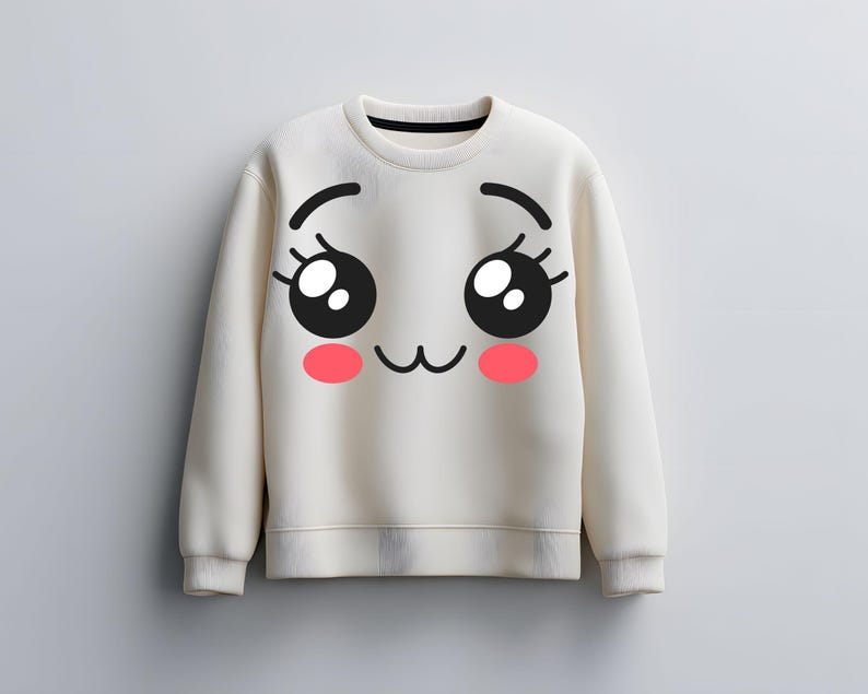 Kawaii Faces SVG Bundle, Cartoon Emoticons (digital Download) - Etsy