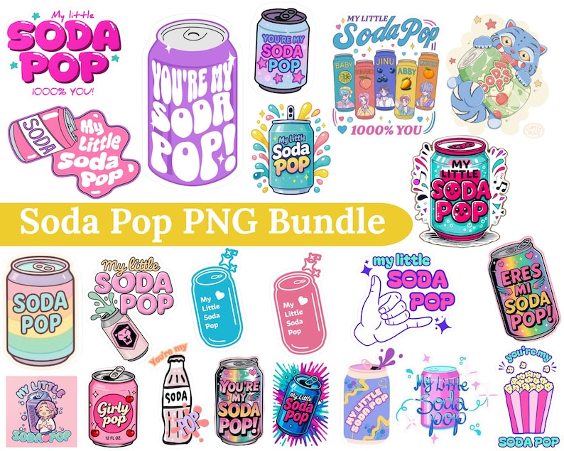 Soda Pop Birthday PNG Bundle – Party Designs (digital Download) - Etsy