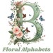 Floral Alphabet Letter Clipart Bundle, Floral Alphabet PNG Bundle ...
