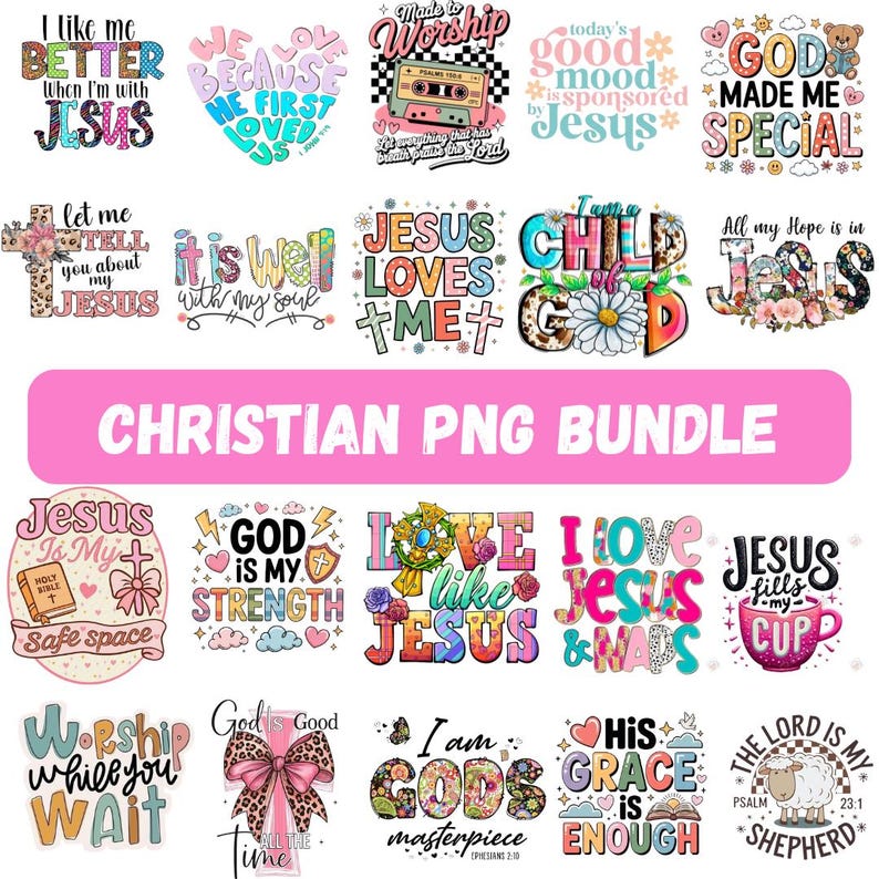 Christian PNG Bundle, Holiday Sayings Clipart (digital Download) - Etsy