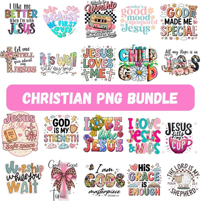 Christian Sayings Clipart - Etsy