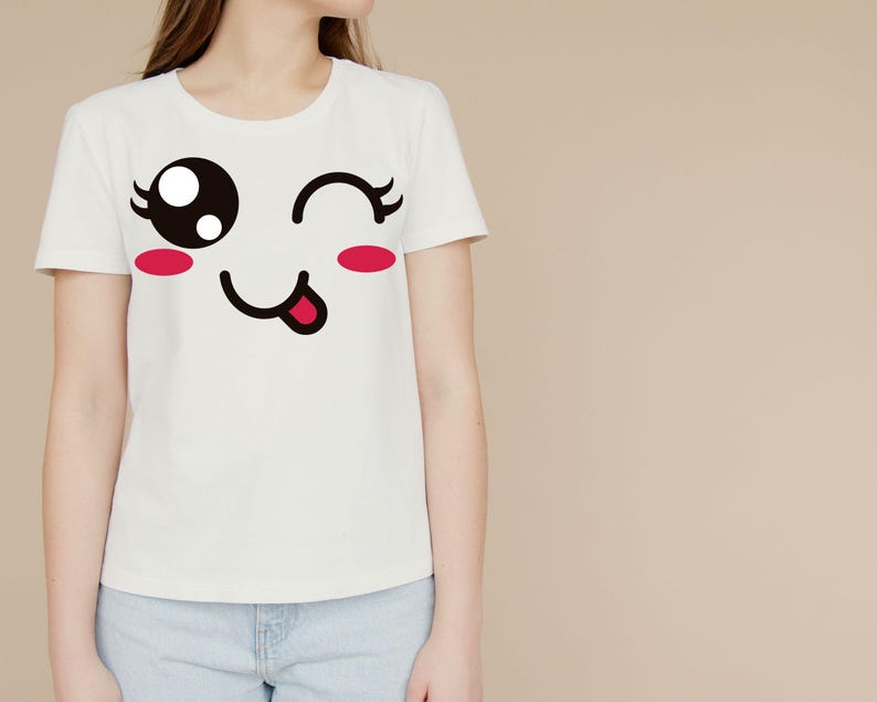 Kawaii Faces SVG Bundle, Cartoon Emoticons (digital Download) - Etsy