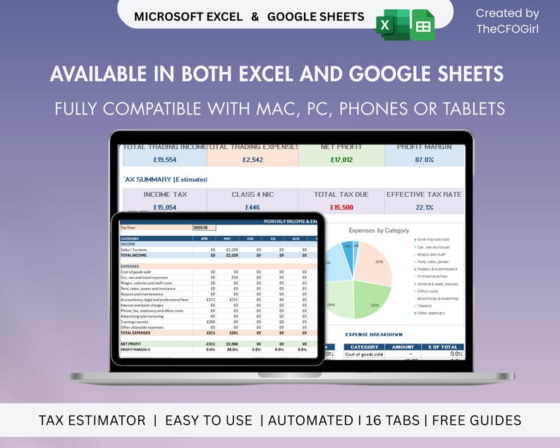 UK Self Assessment Tax Return 2025/26 PRO | Multi-year HMRC Spreadsheet ...