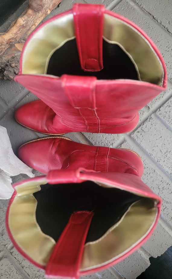 Red Rodeo Boots/ Strawberry Daisy Duke Boots/ Y2K/ Al… - Gem