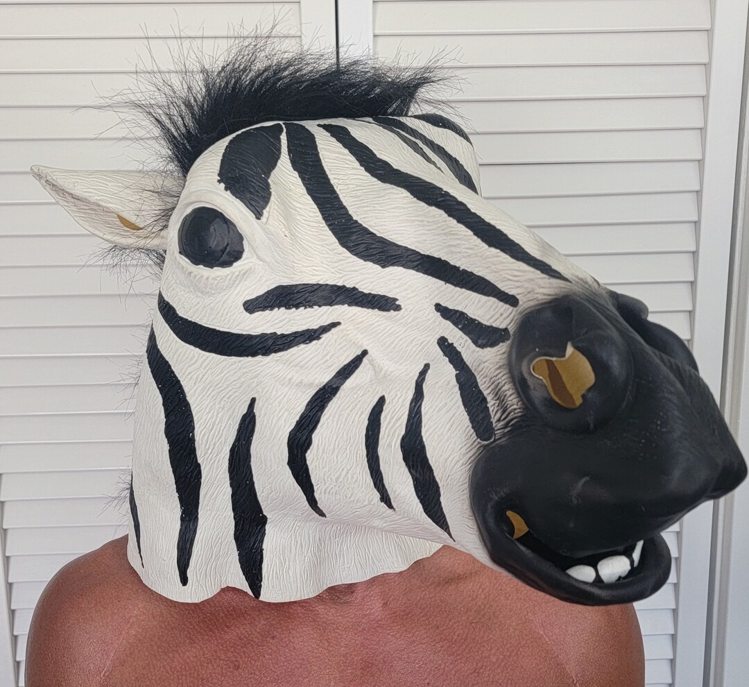 Latex Zebra Mask/ Rubber Mask/ Horse Head - Etsy