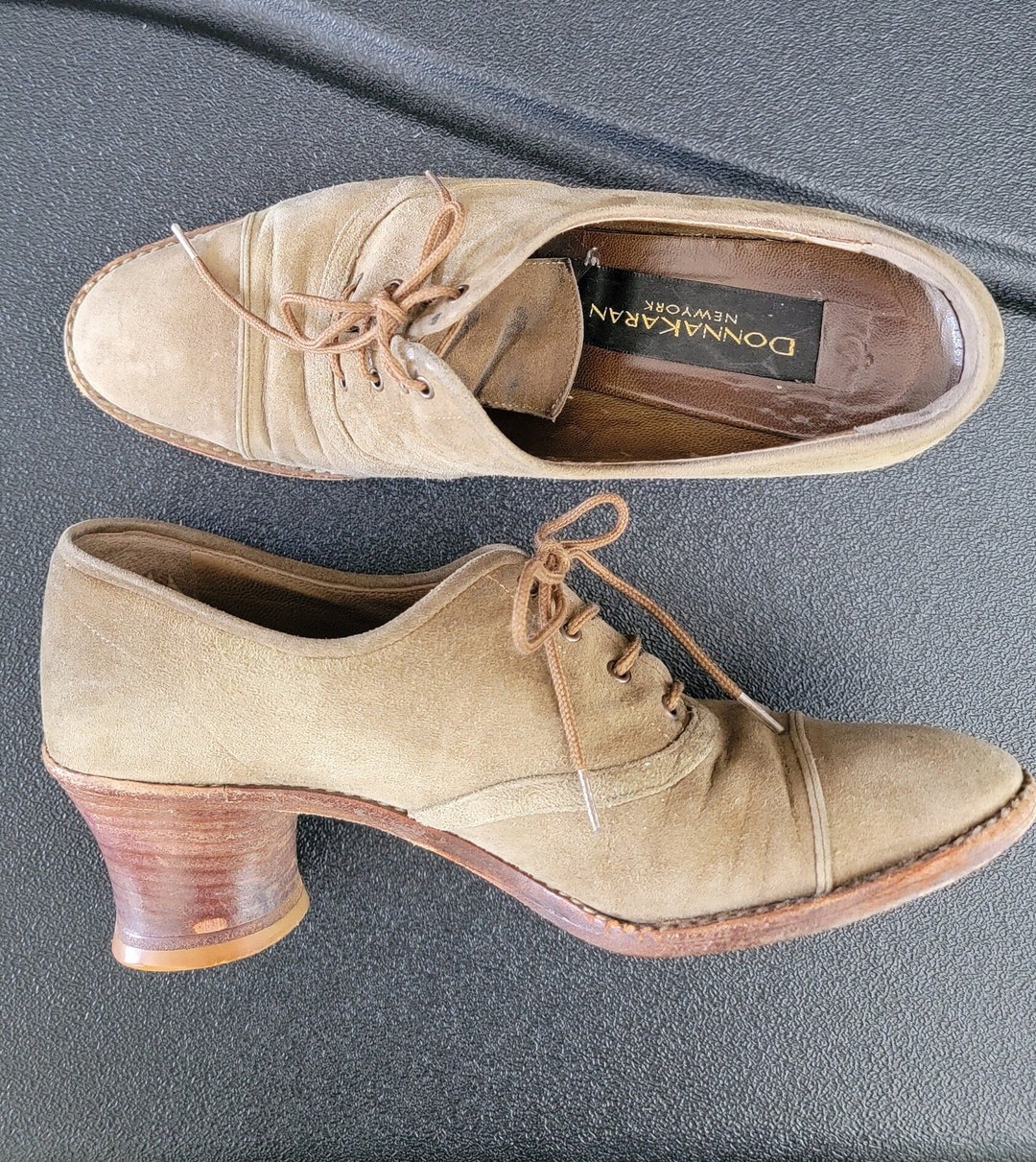Vintage Oxford Suede Shoes/ Donna Karan Shoes - Etsy