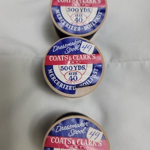 1940s Black Sewing Thread/ Coats and Clarks/ Wooden Spool - Etsy