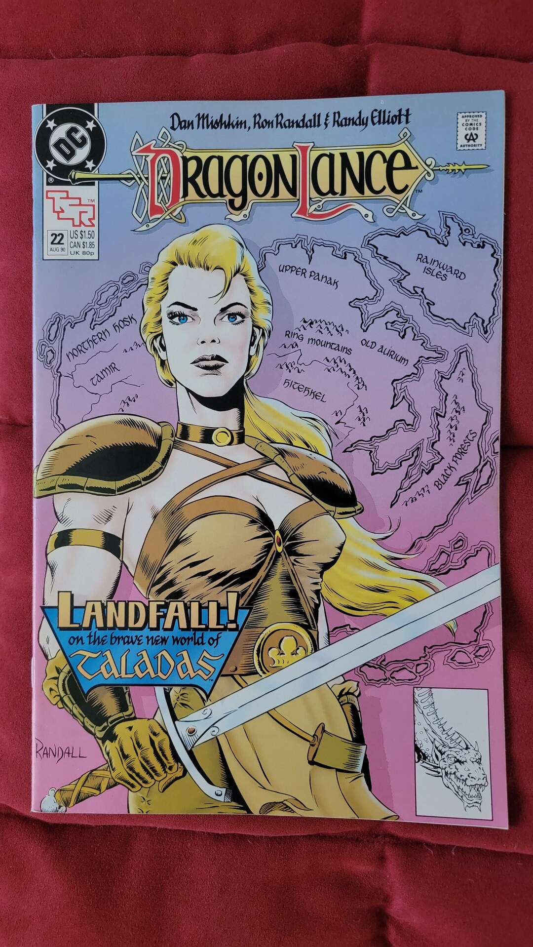 DC Comics/ Dragon Lance/ August 1990/ Landfall/ Comic Book/ Warrior ...