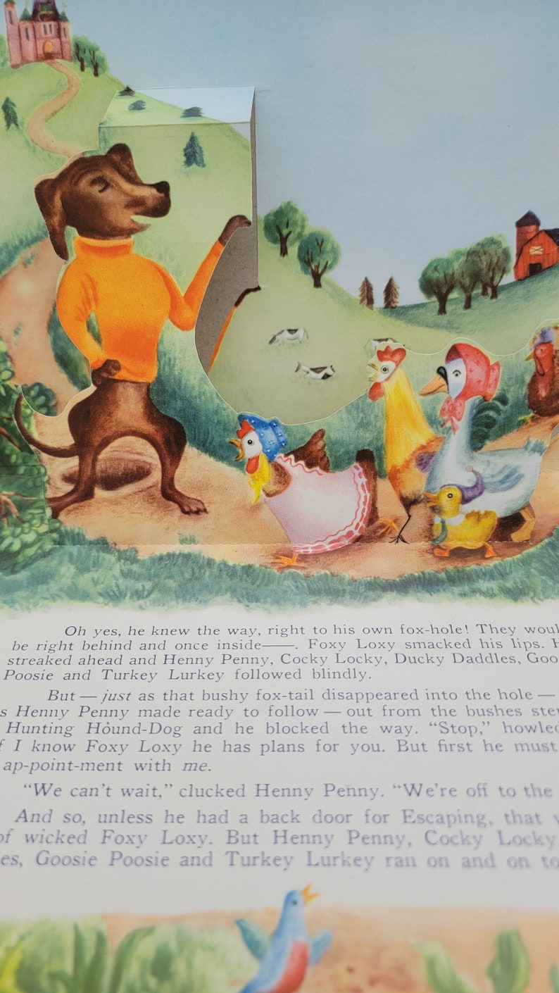 Vintage Pop up Book/ Henny Penny/ 1950s - Etsy