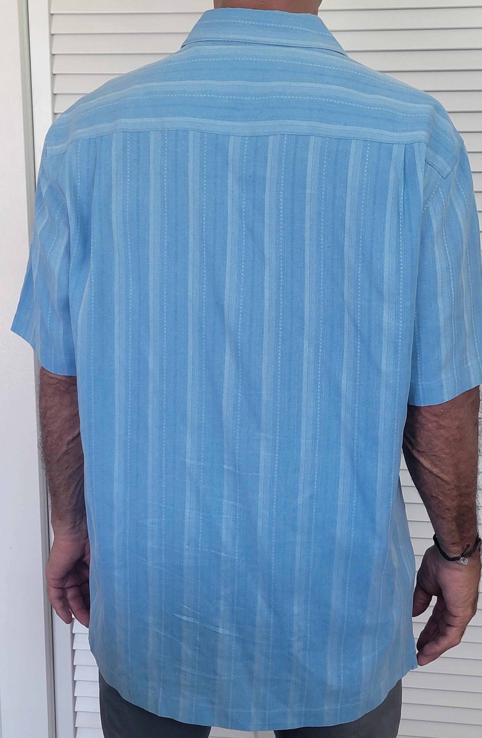 Men's Tommy Bahamas Silk Shirt/ Island Wear Blue Shirt - Etsy