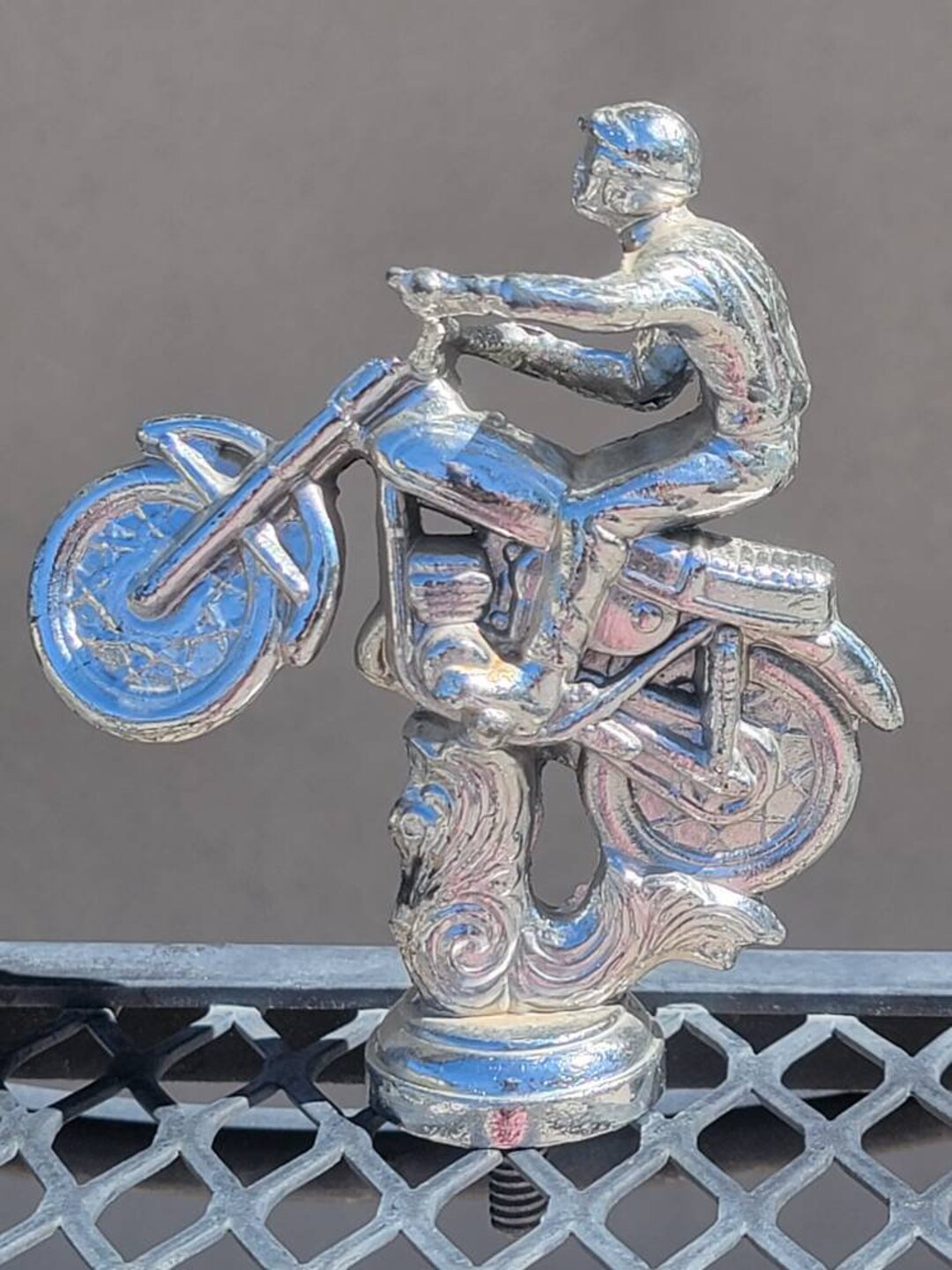 Vintage Motorcycle Trophy Topper/ Silver Casting/ 1970s - Etsy