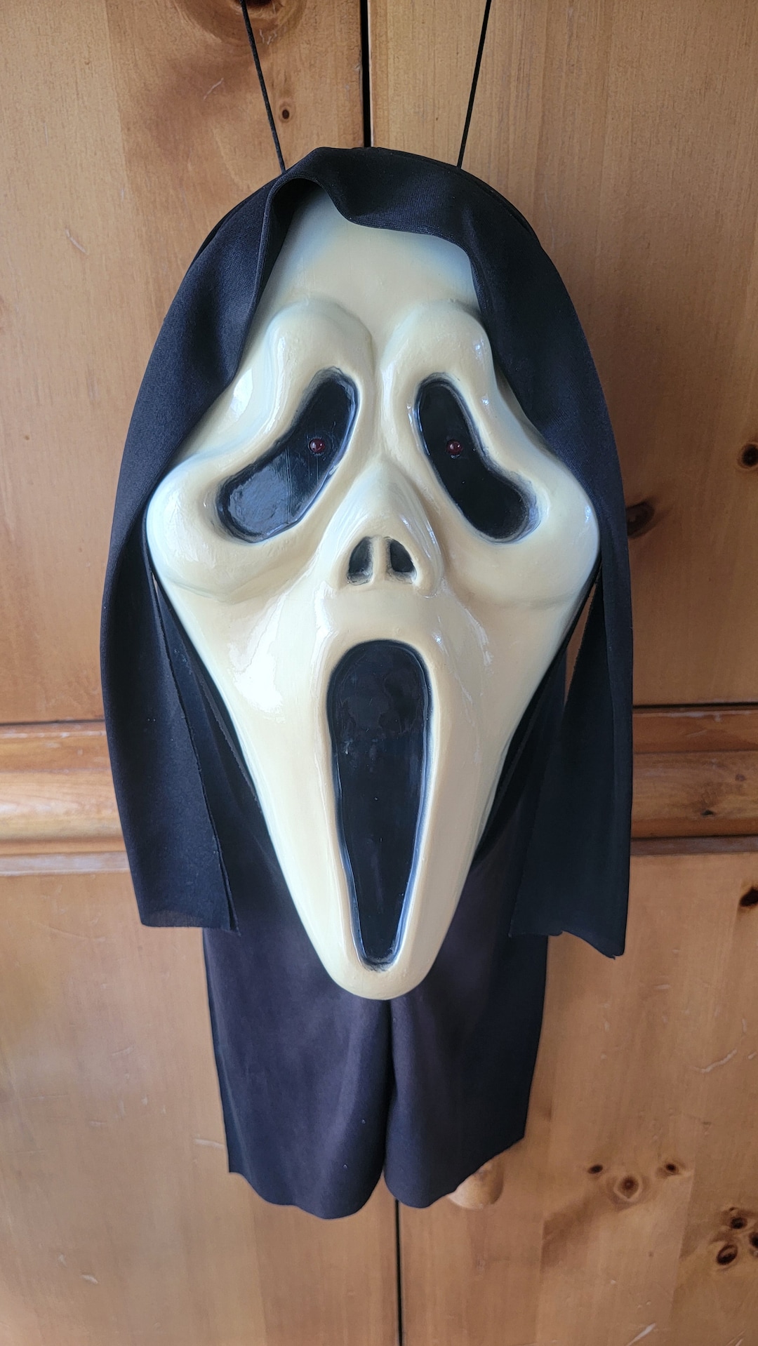Vintage 90s Halloween Decor /scream Ghost Face Hanging Head/ Light up ...