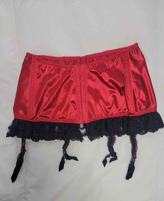 Victoria's Secret Red Garter Belt/ Satin Garter Belt/… - Gem