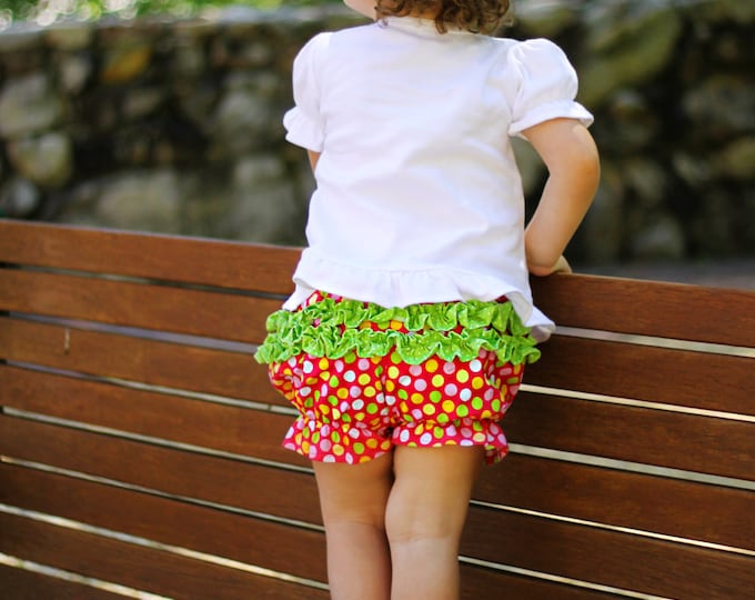 Ruffle Bloomers Pattern Tutorial Instructions - Sizes 12mo, 18mo, 2, 3 ...