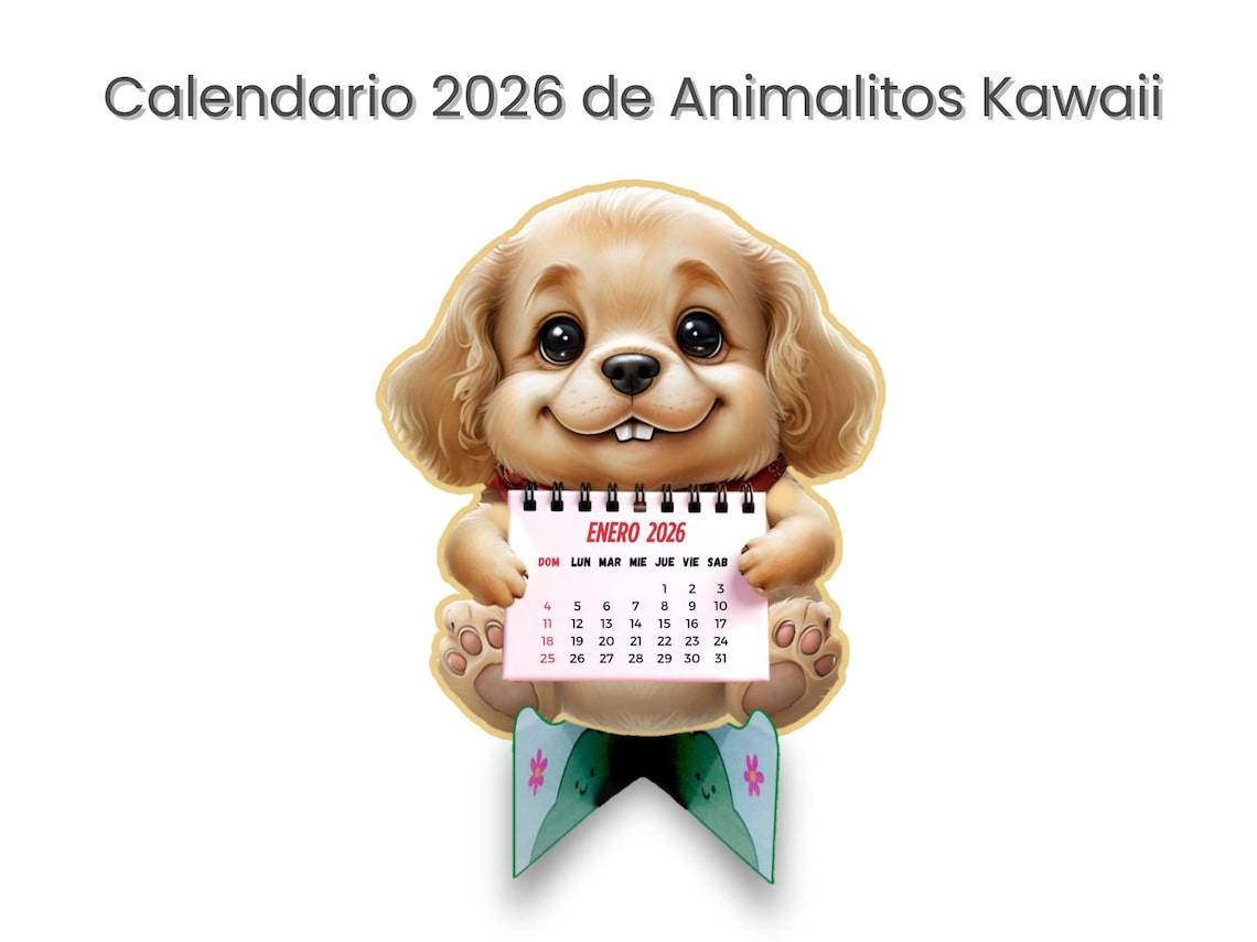 Calendario De Animalitos 2026 Imprimible-calendario Infantil De ...