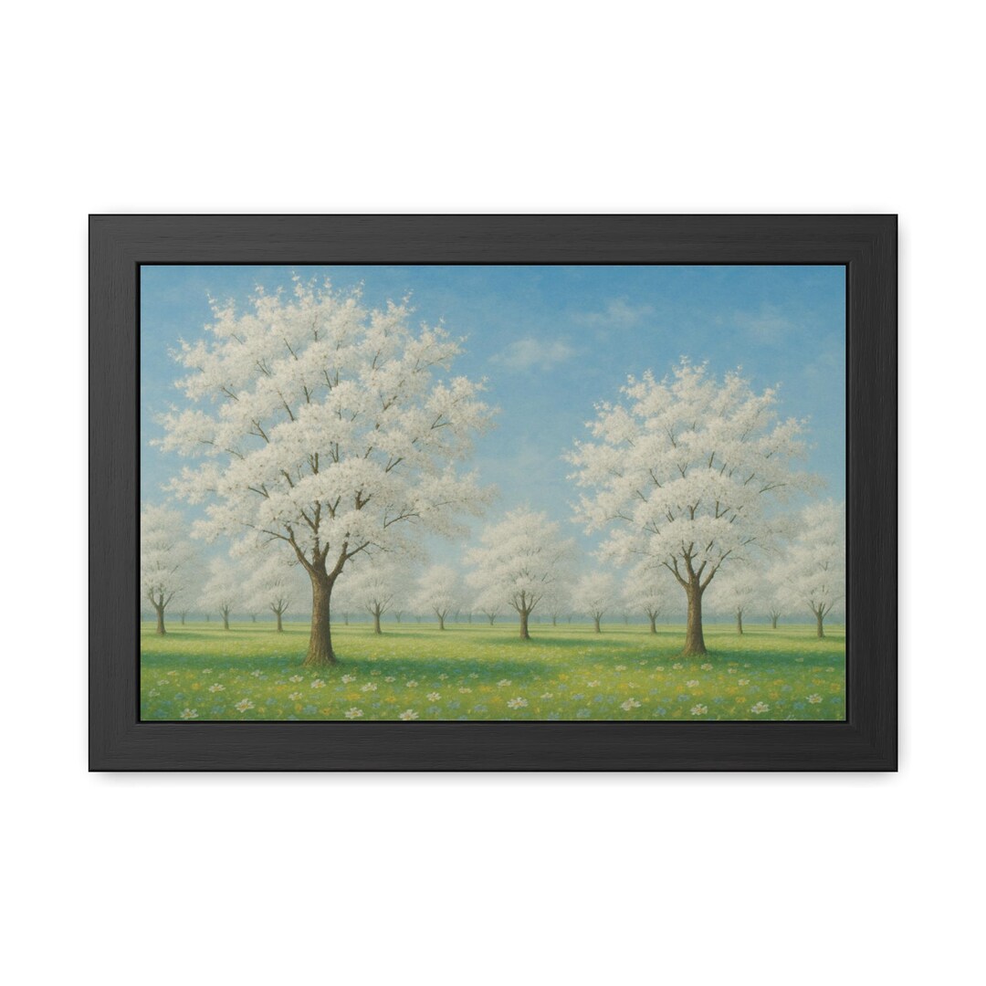 Serene Landscape Framed Poster, Nature Art Print, Home Decor, Gift for ...