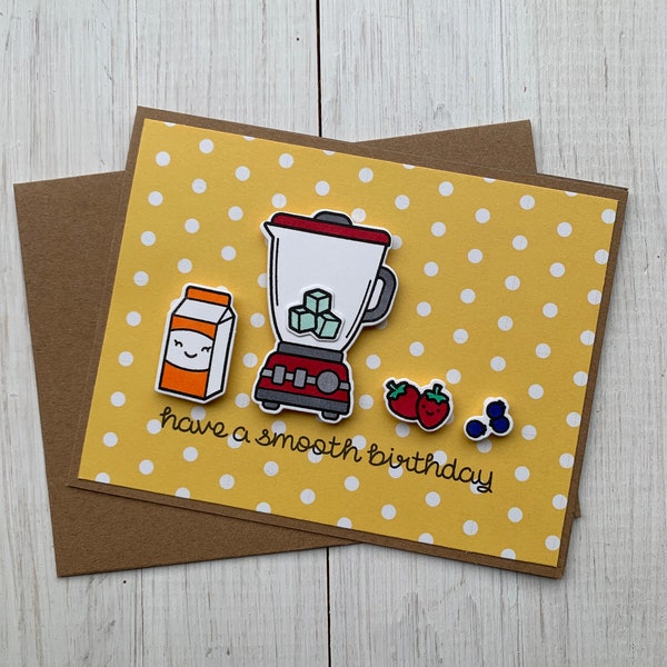 Smoothie Birthday Card - Etsy