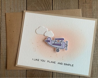 Airplane Card - Etsy