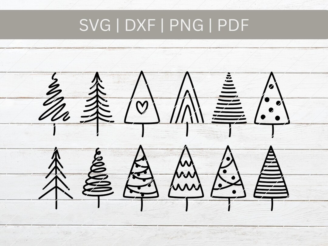 Christmas Trees Plotter File SVG - Etsy