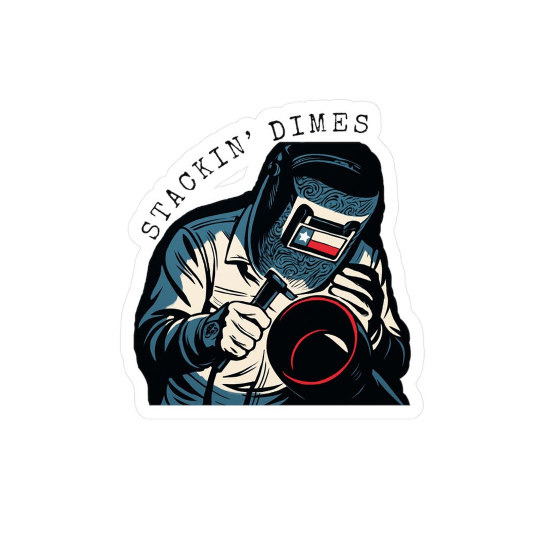 Stackin' Dimes Sticker Welding-themed Stickers for Hard Hats, Welding ...