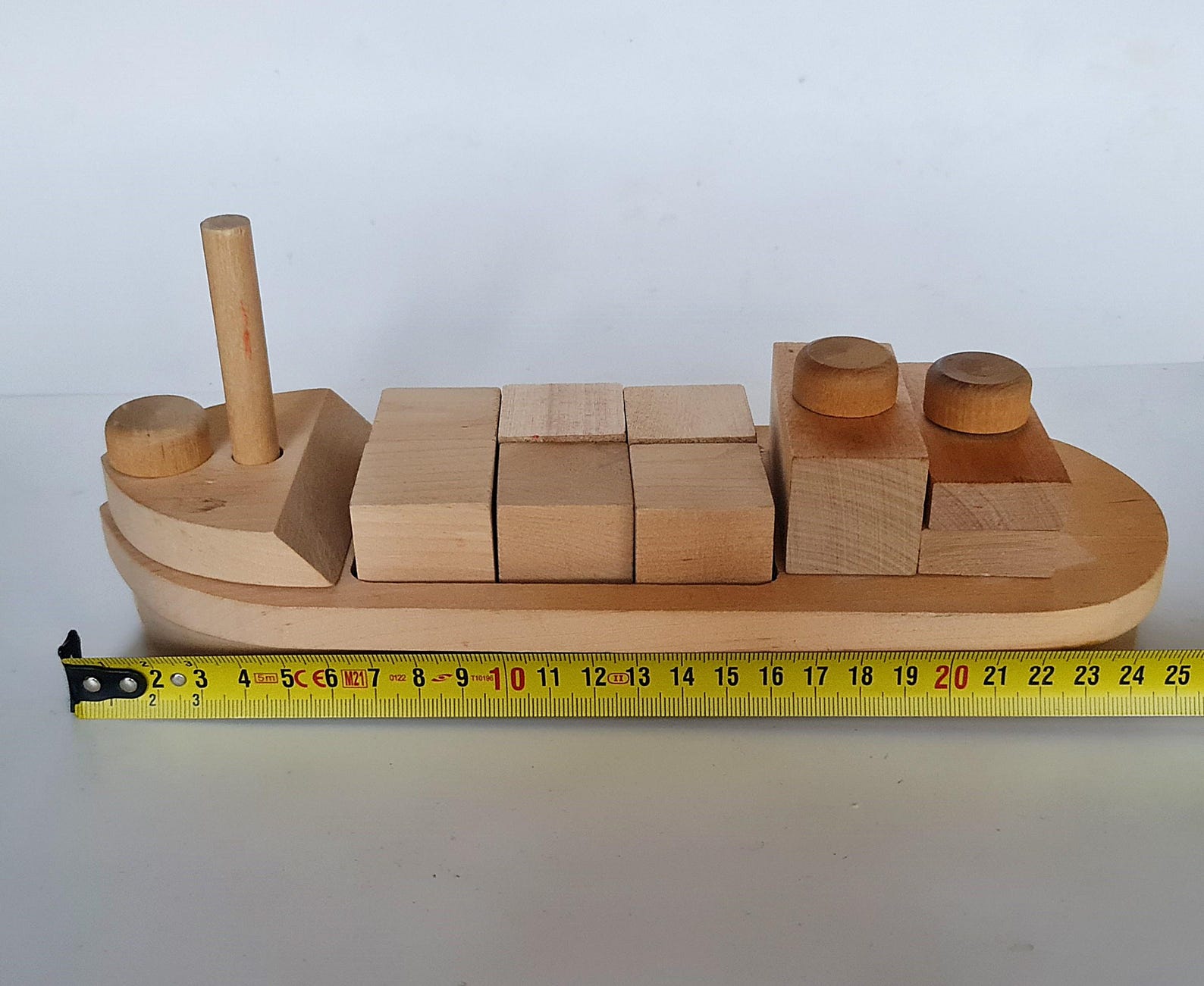 Authentic Wooden Block Ship Construction Puzzle Montessori Kids Toy ...