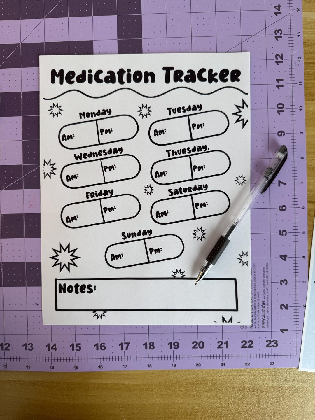 MEDICATION TRACKER Printable Download Weekly Planner Daily Planner ...