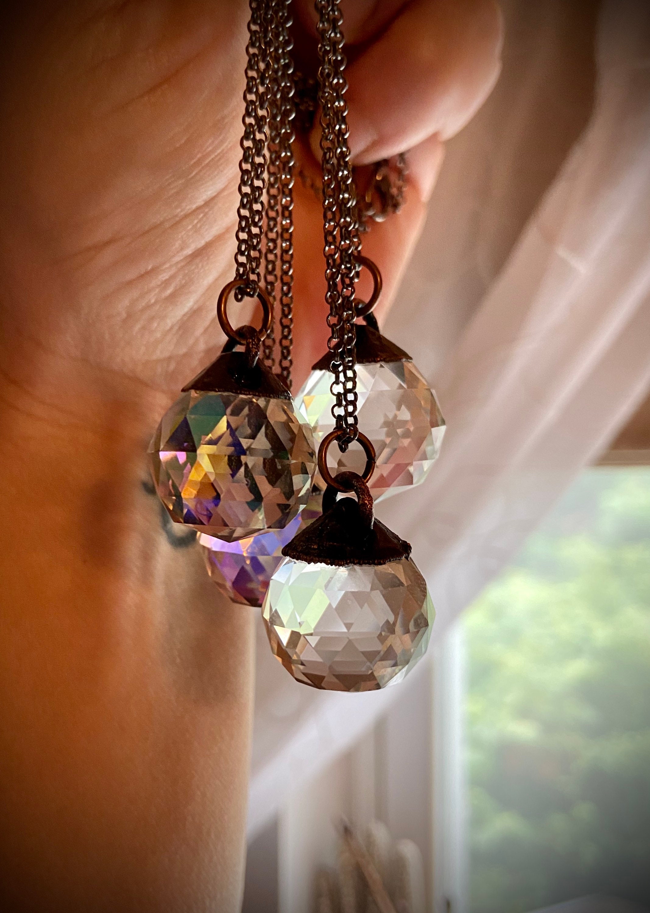 Crystal Ball Necklace | Etsy
