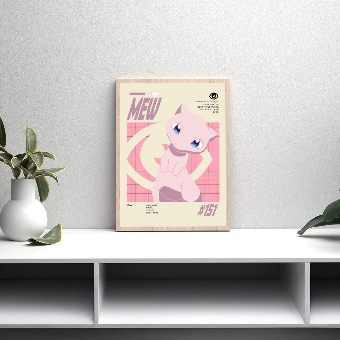 Mew Art Print – Photo Quality Print - Etsy