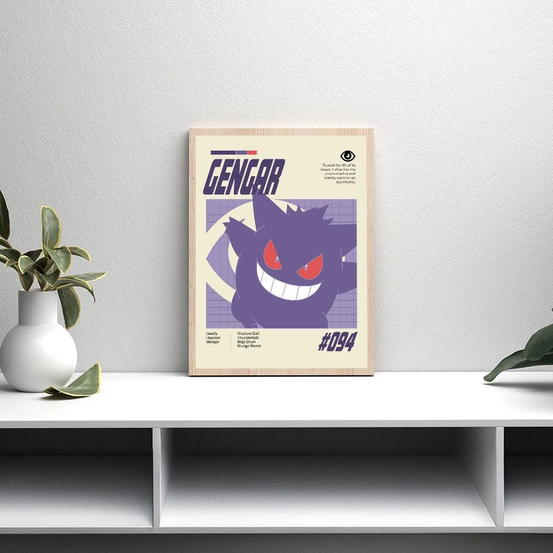Gengar Art Print – Photo Quality Print - Etsy