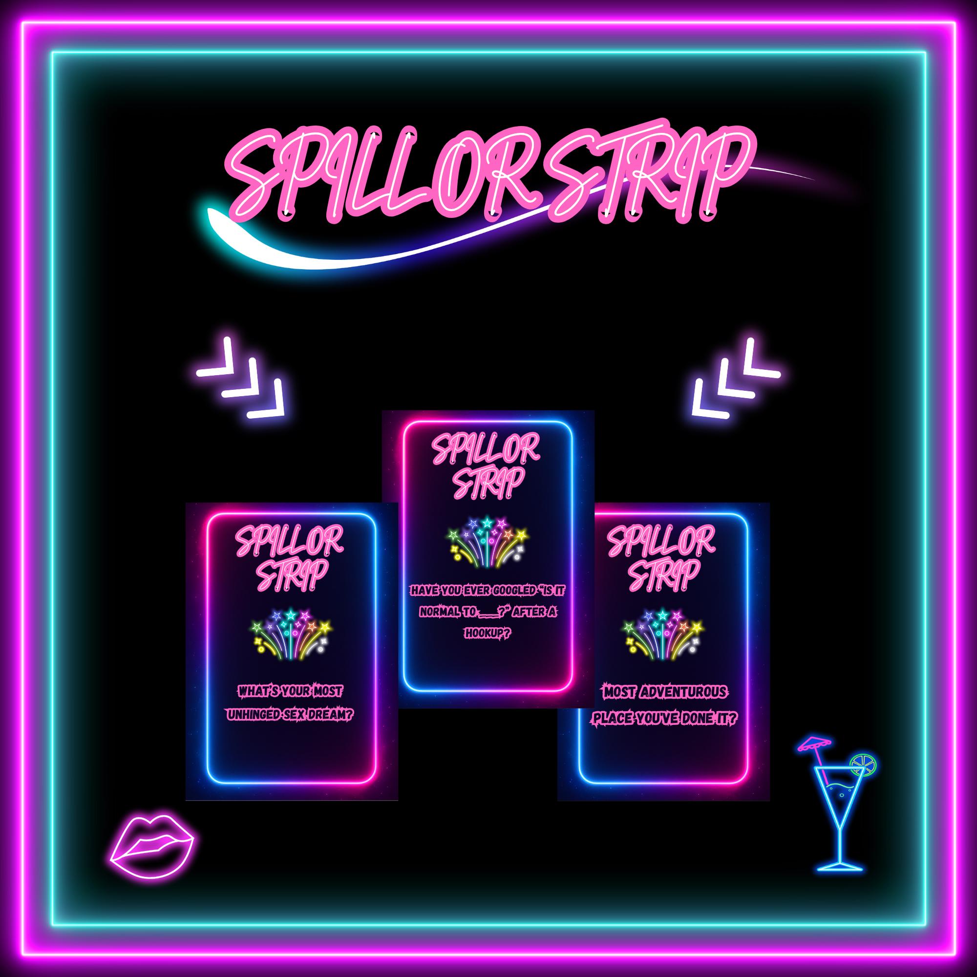 Spill or Strip Card Game – Bachelorette Party Game, Girls Night, Adult ...