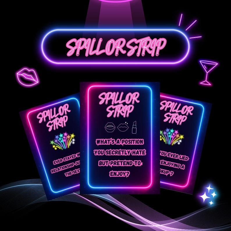 Spill or Strip Card Game – Bachelorette Party Game, Girls Night, Adult ...