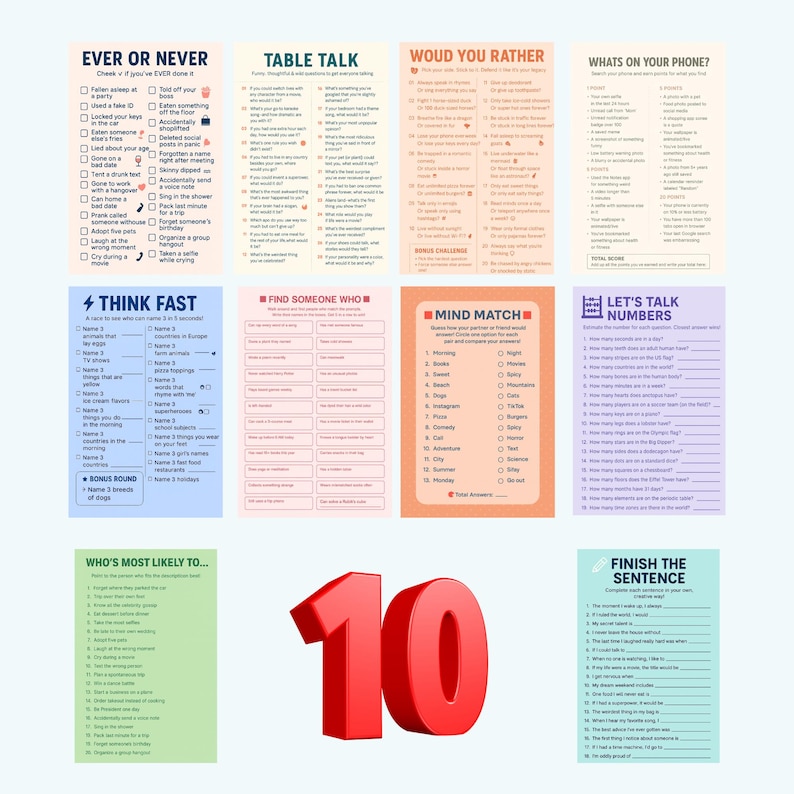 Icebreaker Games | Conversation Starter Cards | Get to Know You Bingo ...