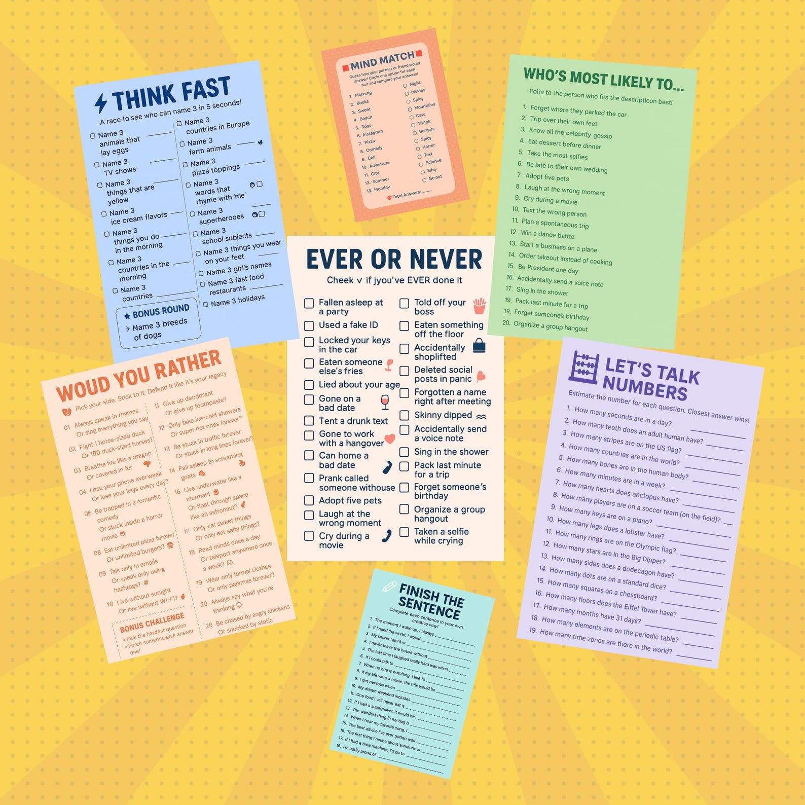 Icebreaker Games | Conversation Starter Cards | Get to Know You Bingo ...