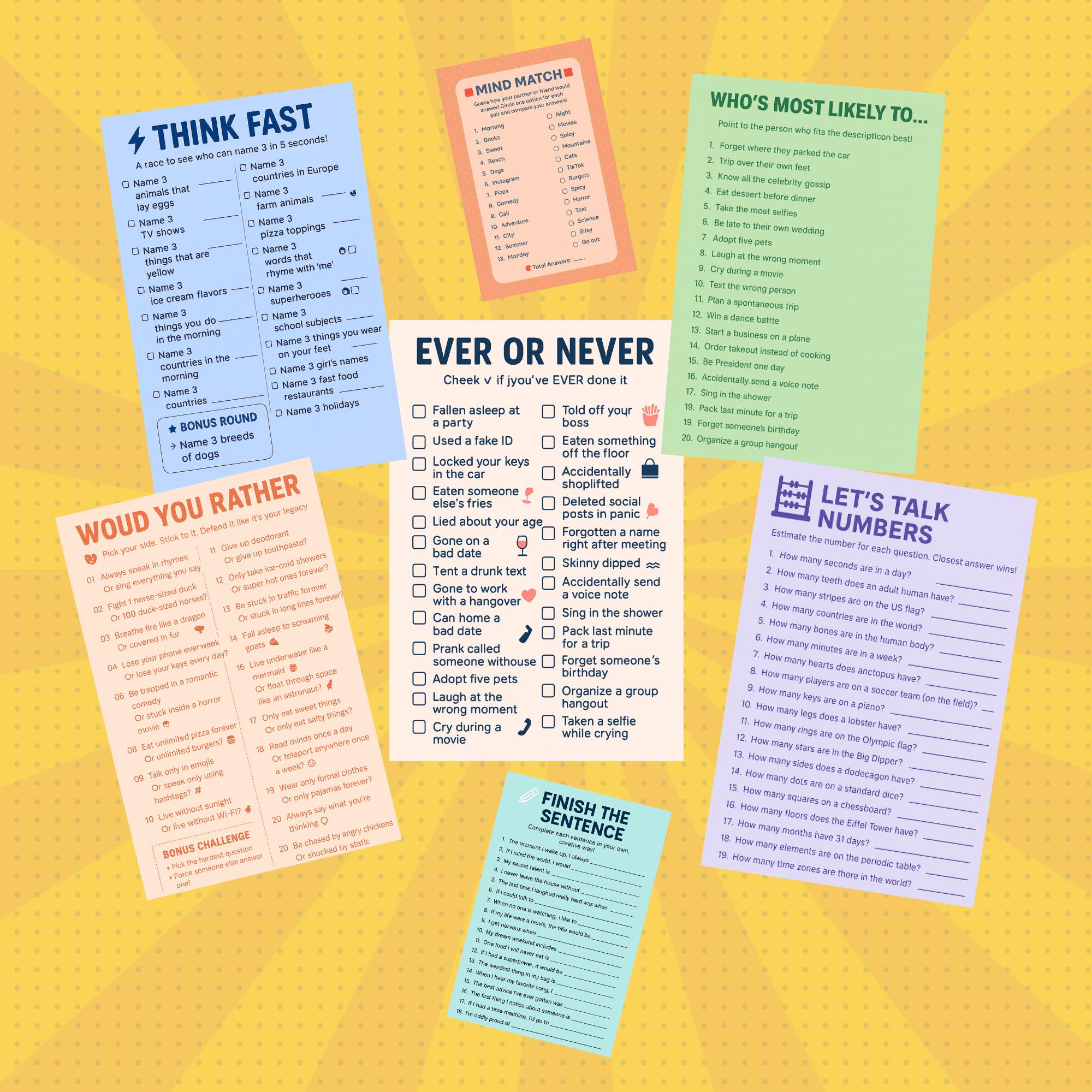 Icebreaker Games | Conversation Starter Cards | Get to Know You Bingo ...