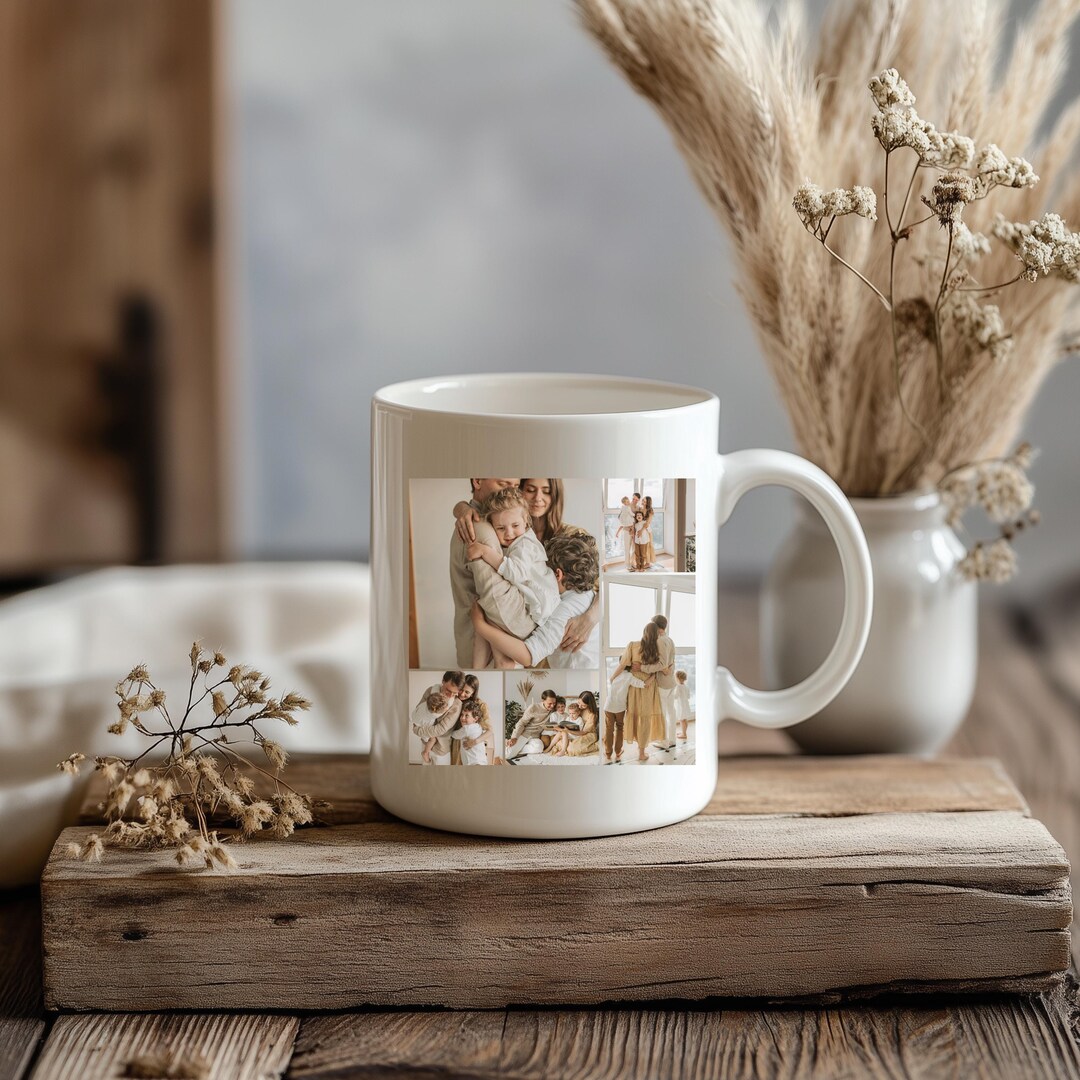 Personalized Photo Collage Ceramic Mug, Make Your Own Mug, Family Photo ...