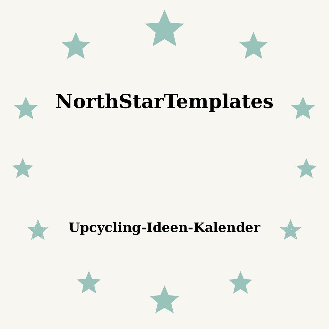 Upcycling Ideas Calendar Premium Printable and Editable Template DE EN ...