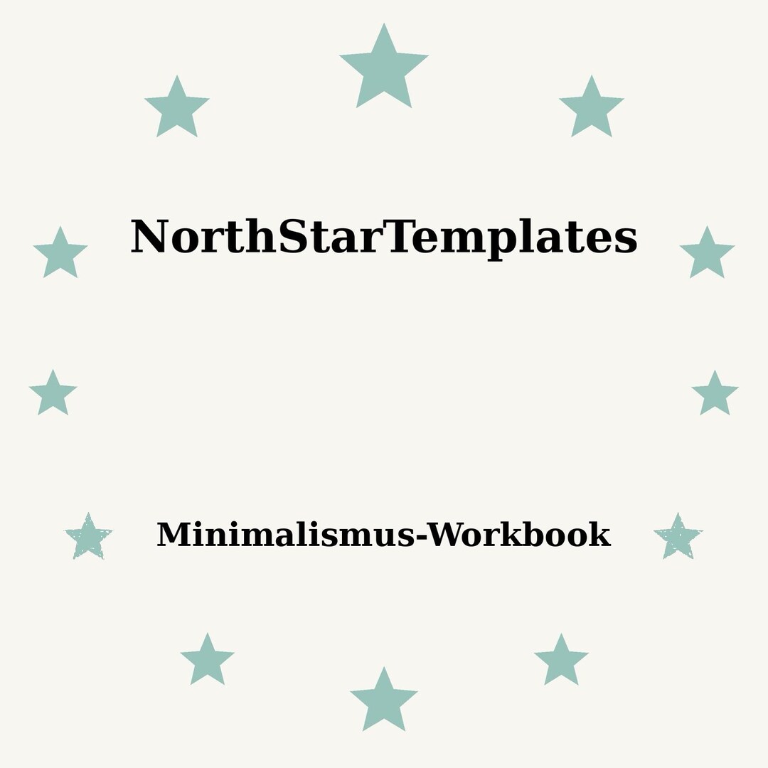 Minimalism Workbook Premium Printable and Editable Template DE EN ES - Etsy