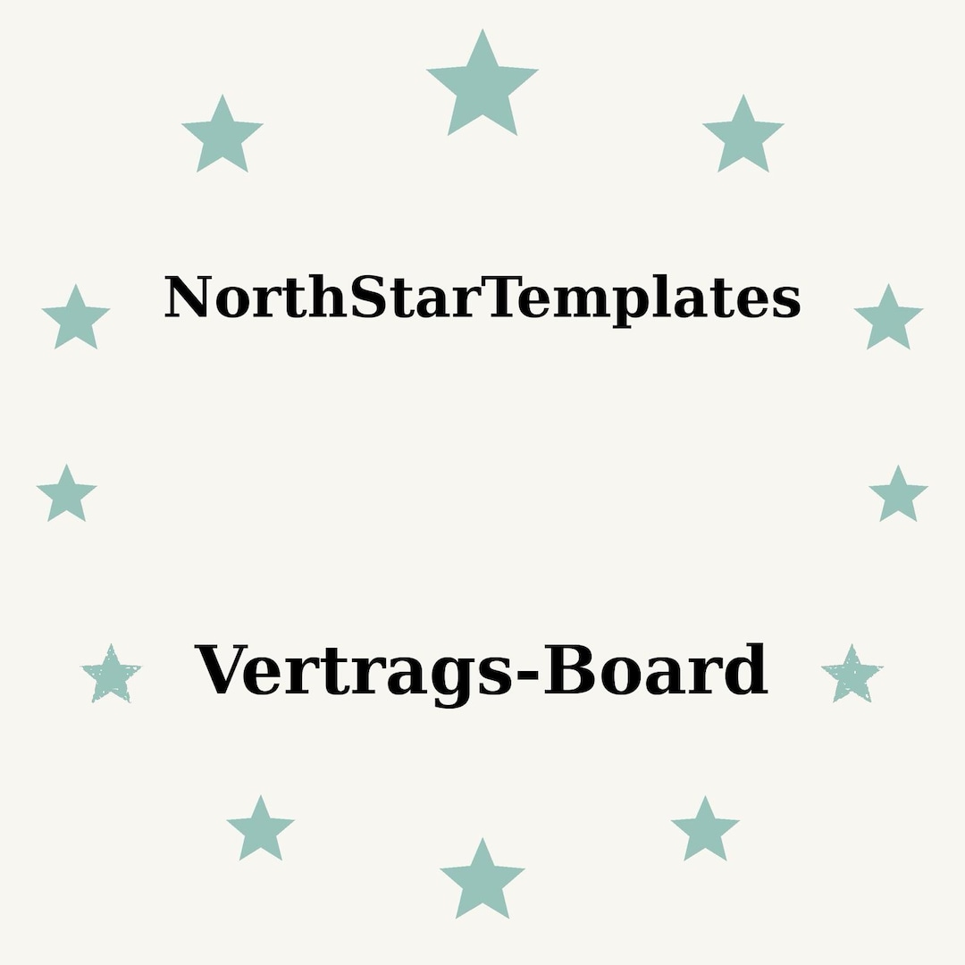 Contract Board Premium Printable and Editable Template DE EN ES - Etsy