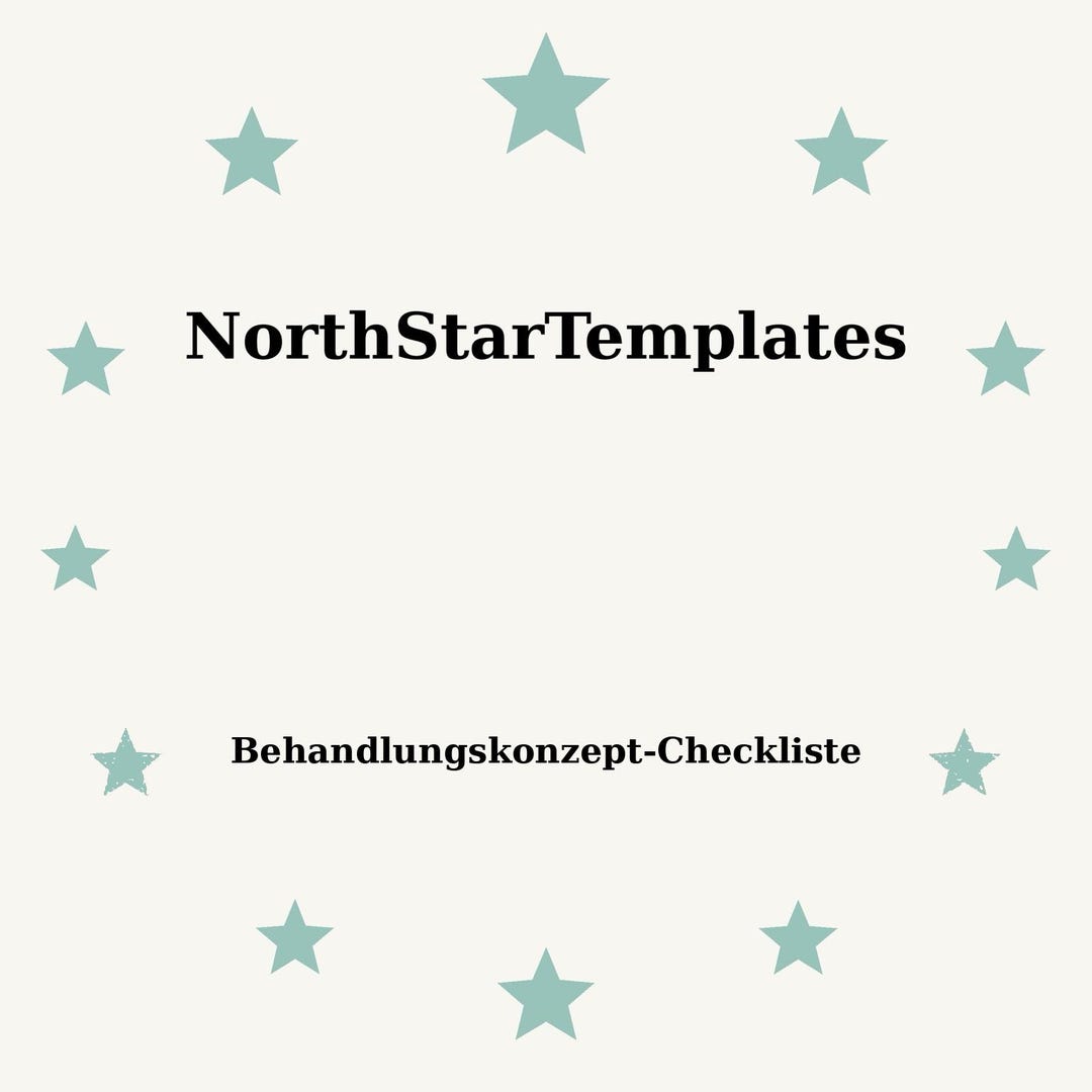 Treatment Plan Checklist Premium Printable and Editable Template DE EN ...