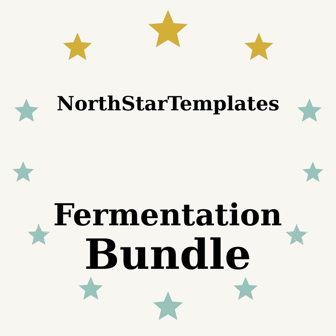 Fermentation Templates Bundle – 5-piece Complete Set - Etsy