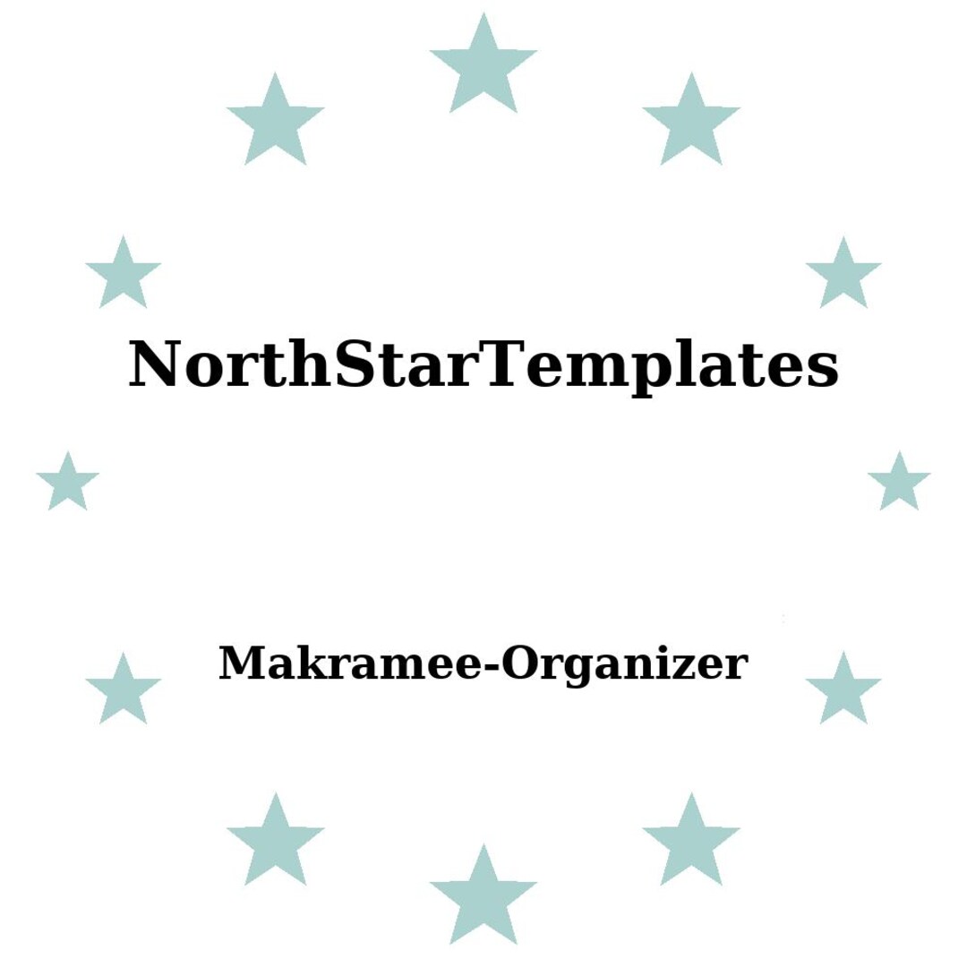 Macramé Organizer Premium Printable and Editable Template DE EN ES - Etsy