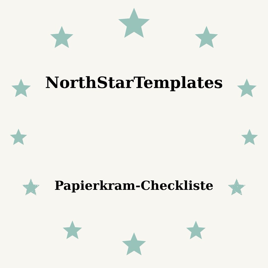 Paperwork Checklist Premium Printable and Editable Template DE EN ES - Etsy